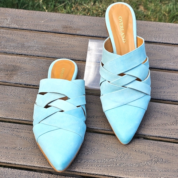 Overland | Shoes | Overland Light Blue Weave Slides | Poshmark